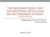 “the needham puzzle: why the industrial revolution did not originate in ...