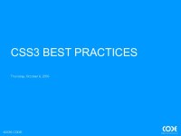CSS3 best practices презентация