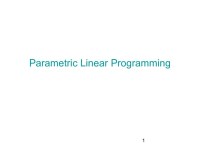 Parametric Linear Programming
